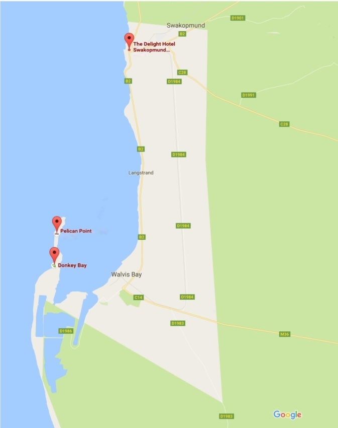 Surfing Donkey Bay in Namibia