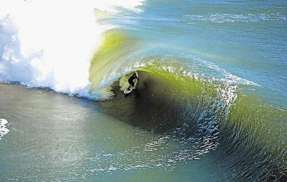 Surfing Donkey Bay in Namibia