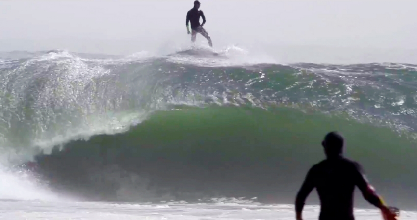 Surfing Donkey Bay in Namibia